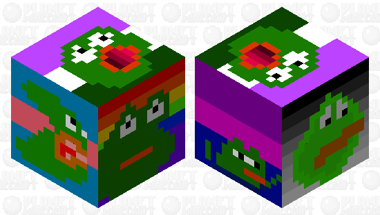 pepe frog cube Minecraft Mob Skin