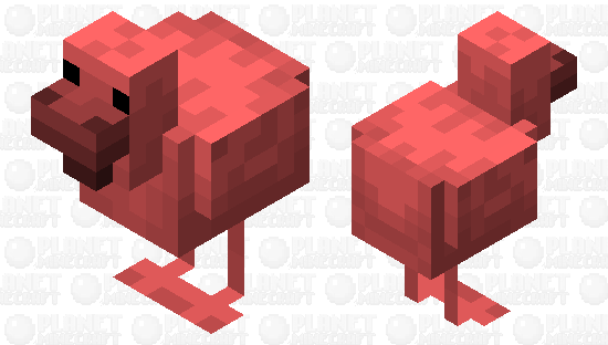 Red Chicken Minecraft Mob Skin