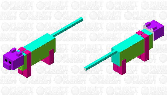 Neon cat (very basic) Minecraft Mob Skin