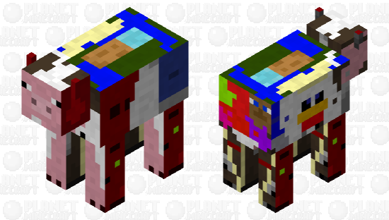 A Cursed Minecraft Mod But On A Cow Minecraft Mob Skin