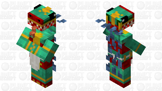 Quetzelcoatl Villager with Tongue! Minecraft Mob Skin