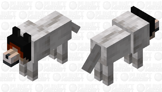 badboy wolf head Minecraft Mob Skin