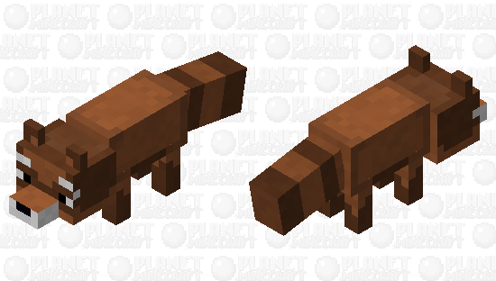Brown Raccoon Minecraft Mob Skin