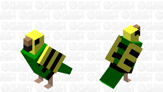 Female Green Budgie Minecraft Mob Skin