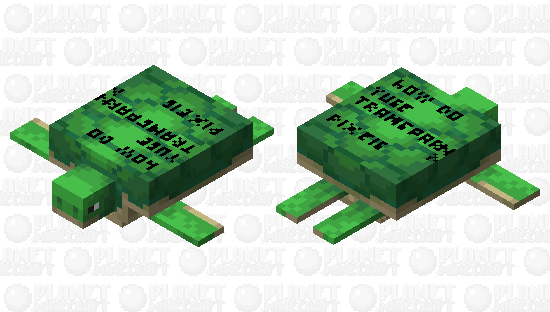 how do you use transparent pixels Minecraft Mob Skin