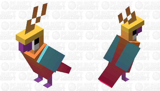 Tropical Sunset Parrot + RESULTS Minecraft Mob Skin