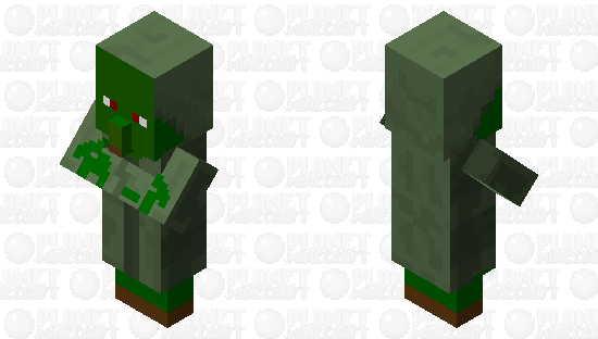 Friendly villager zombie Minecraft Mob Skin