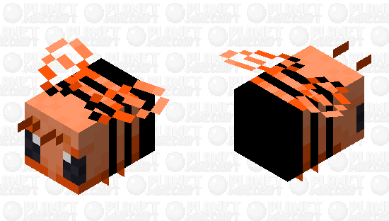 Orange Bee Minecraft Mob Skin