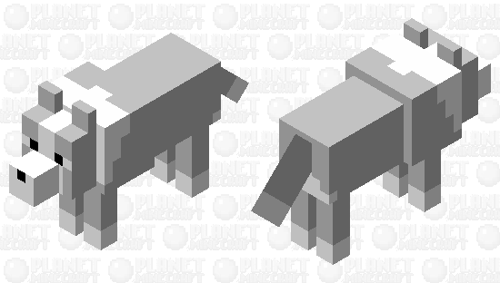 Gray Doggy Minecraft Mob Skin