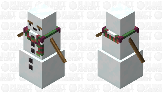 Grumpy Snowman Minecraft Mob Skin