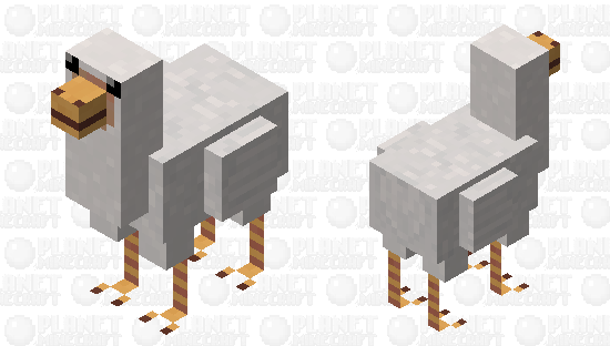 White Pack Bird Minecraft Mob Skin