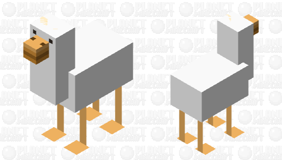 am goose (untitled goose game.) Minecraft Mob Skin