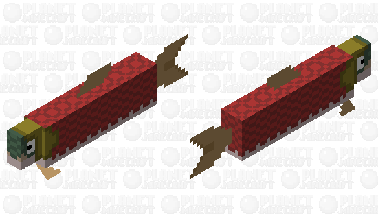 Cartoon salmon Minecraft Mob Skin