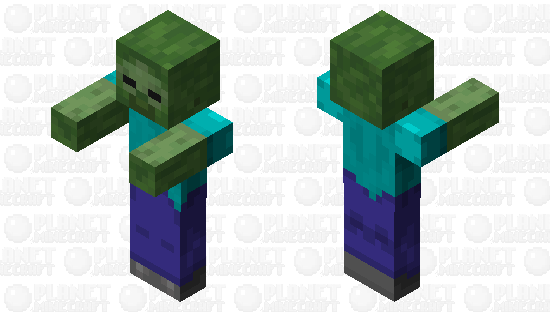 Old Steve zombie Minecraft Mob Skin
