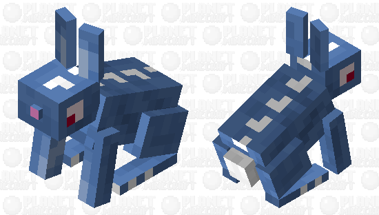 The Blue Fur, Spike-Back Rabbit! Minecraft Mob Skin
