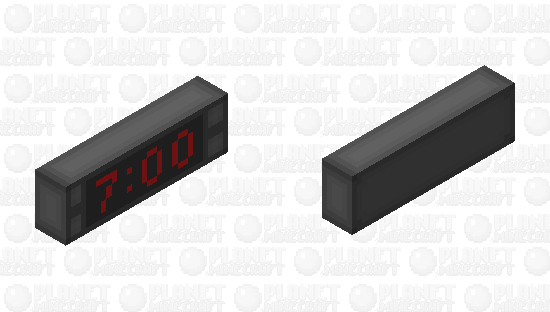 Digital Alarm Clock Minecraft Mob Skin