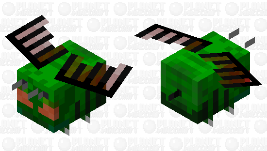 Green Dragon Bee Minecraft Mob Skin