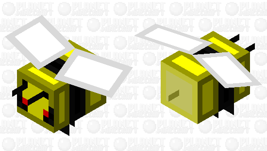 classic angry nectar bee Minecraft Mob Skin