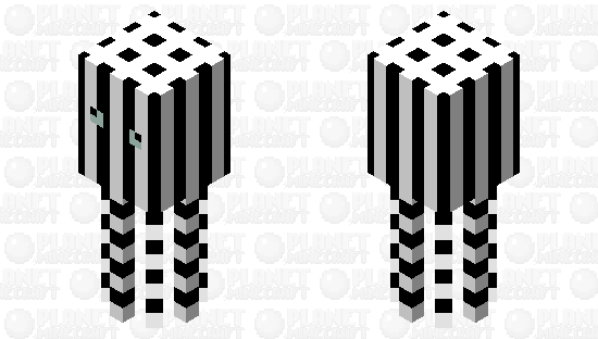 The Zebra Squid! Minecraft Mob Skin