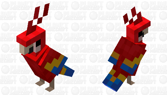 Scarlet Macaw Minecraft Mob Skin