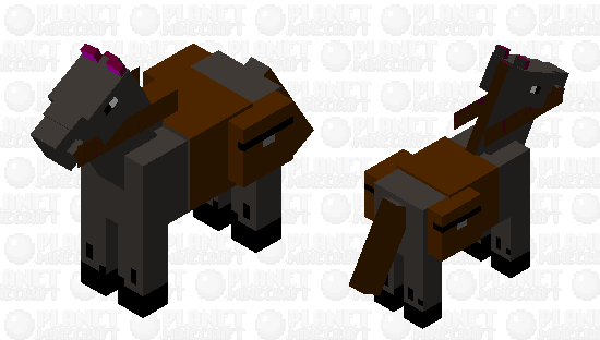 caballo gris de carga Minecraft Mob Skin