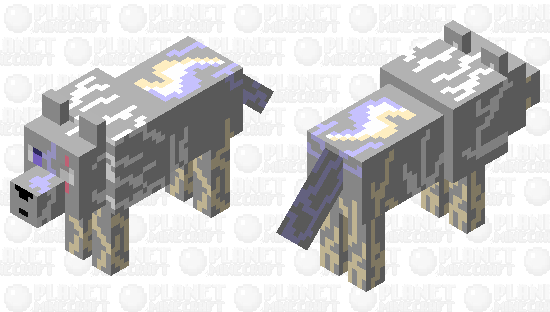 lighting wolf Minecraft Mob Skin