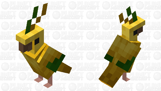 Golden Parakeet Minecraft Mob Skin
