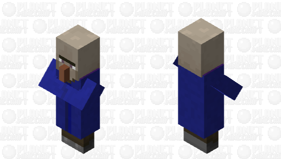 Blue-clothed villager (MrFudgeMonkeyz) Minecraft Mob Skin