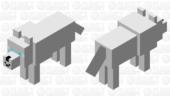 Snow wolf Minecraft Mob Skin