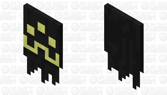 Minecraft Dungeons Black and Gold Wraith Cape Minecraft Mob Skin