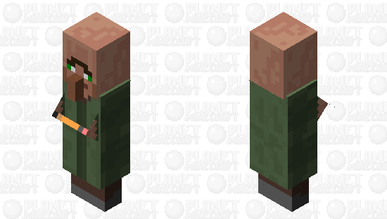 Confused villager Minecraft Mob Skin