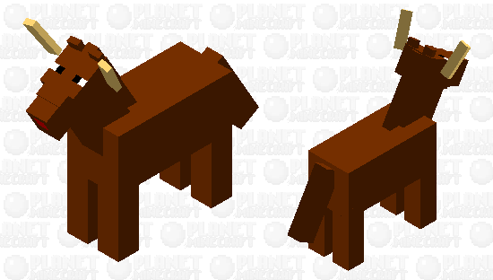 Rudolph the red nose Reindeer Minecraft Mob Skin