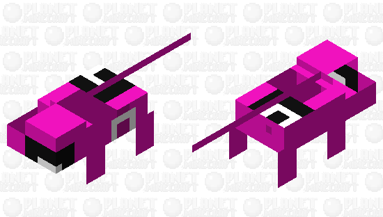 Pink guard axolotl Minecraft Mob Skin