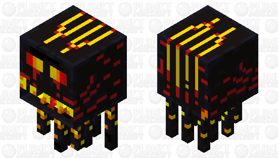 Lava Ghast Shotting Minecraft Mob Skin