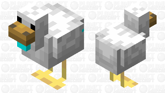 Blue Wattle Chicken Minecraft Mob Skin