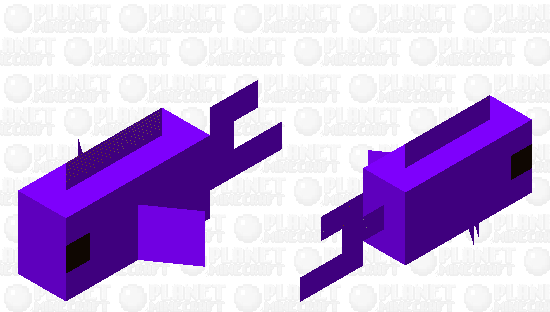 glow purple fish Minecraft Mob Skin
