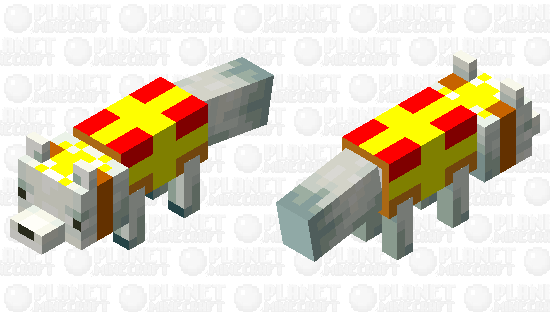 a arctic fox in a box Minecraft Mob Skin