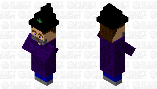 Wizzard Steve (with beard) Minecraft Mob Skin