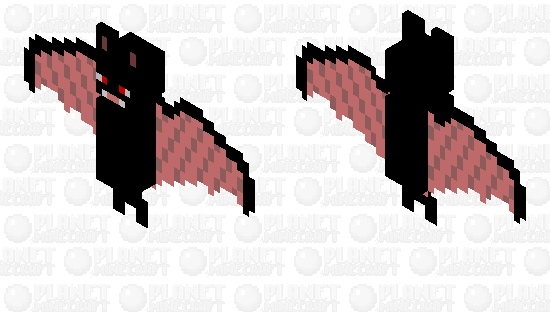 creepy and realistic fanged bat Minecraft Mob Skin