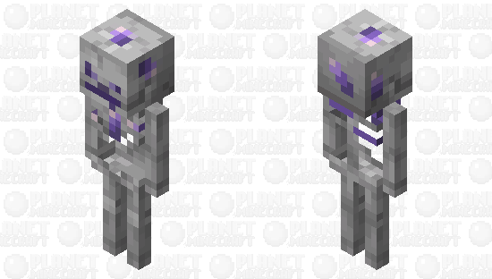 infected amethyst skeleton Minecraft Mob Skin