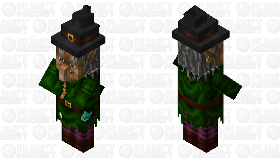 Realistic nice witch Minecraft Mob Skin