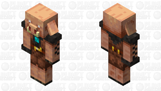 Piglin in the netherite armor Minecraft Mob Skin