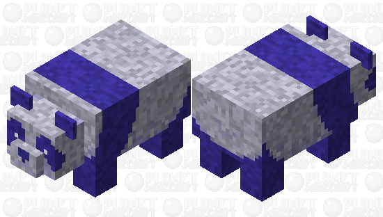 Blue Panda Minecraft Mob Skin