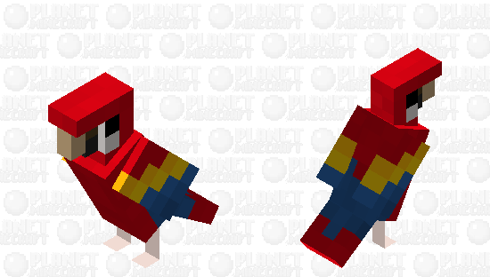 Scarlet Macaw Minecraft Mob Skin