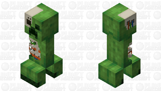 Anatomy Creeper Minecraft Mob Skin