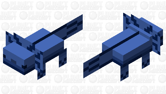 Light Blue Axolotl Minecraft Mob Skin