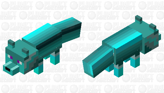 blue shaded fox Minecraft Mob Skin