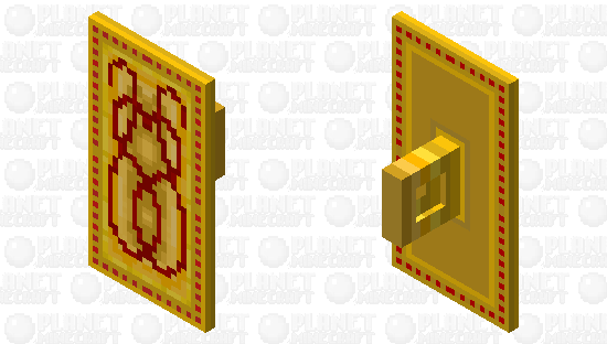 Jeweled Imperial Gold Shield Minecraft Mob Skin
