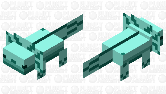 Light green Axolotl Minecraft Mob Skin