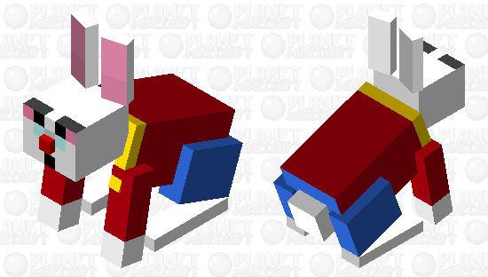 White Rabbit Alice in Wonderland Minecraft Mob Skin